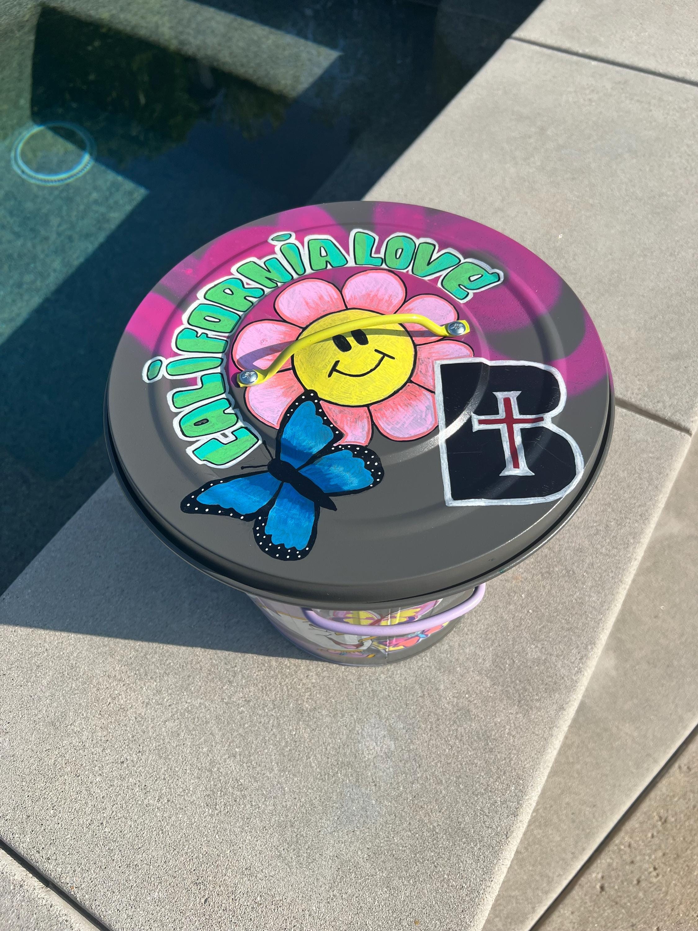 Make to Order 4 Gallon Trash Can Custom Hand Painted - Etsy