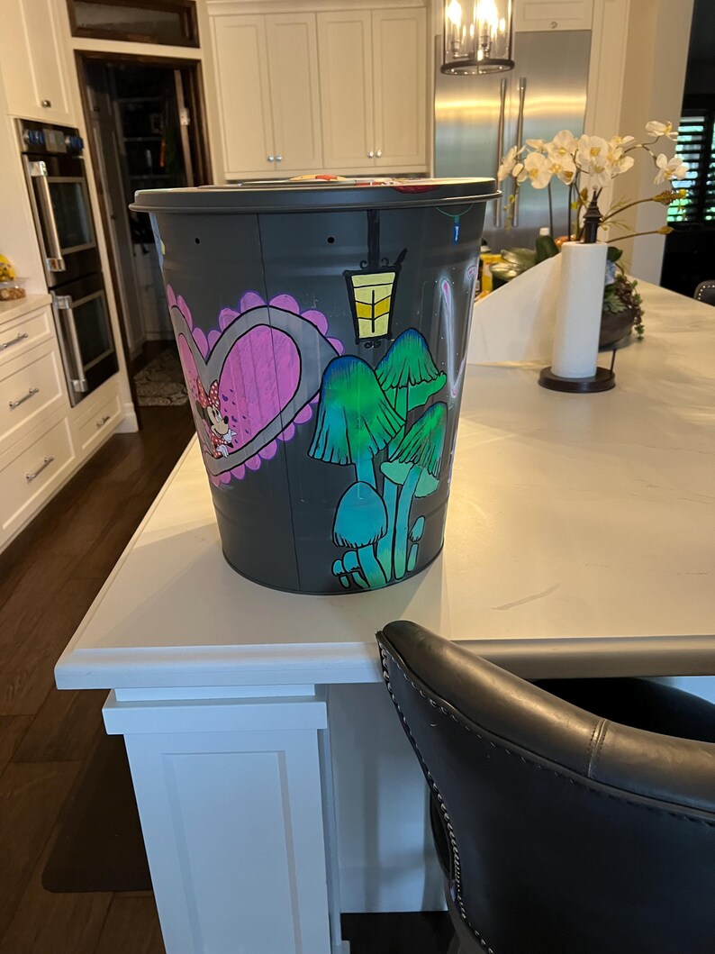Make to Order 11 Gallon Trash Cab Custom Painted - Etsy