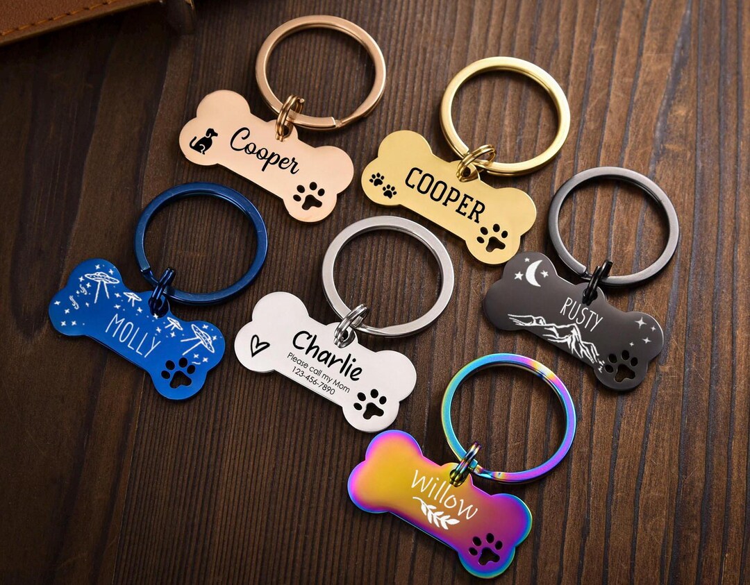 Personalized Bone Shaped Dog Tag,dog ID Tag,engraved Dog Tag,dog Collar ...