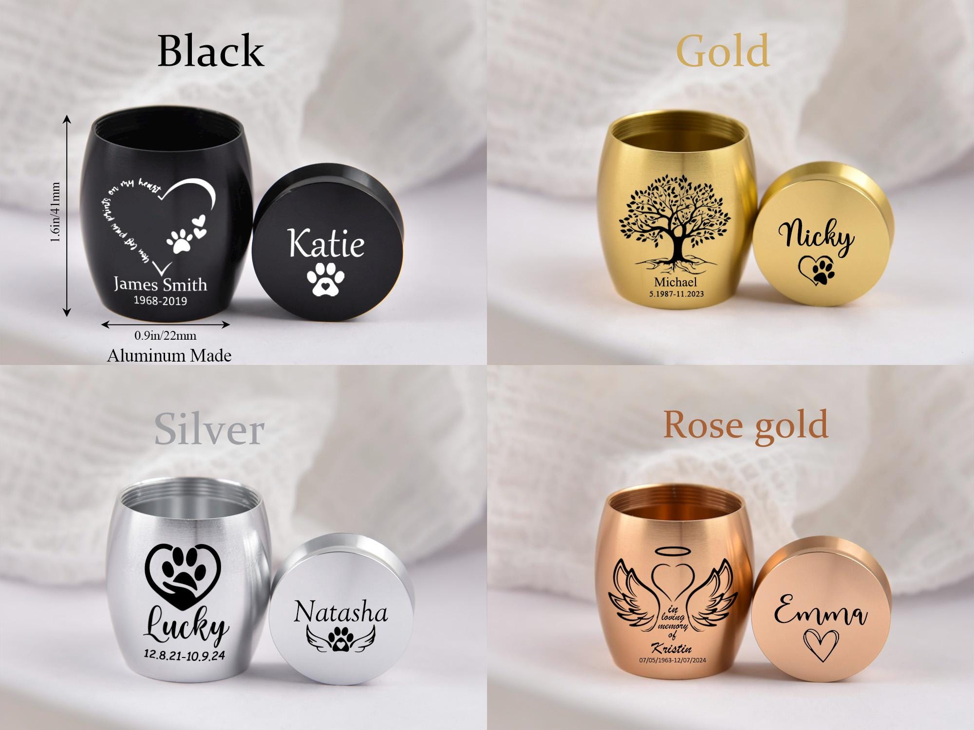 Personalized Mini Urn, Dog Memorial Urn, Custom Ash Keeper, Cremation ...