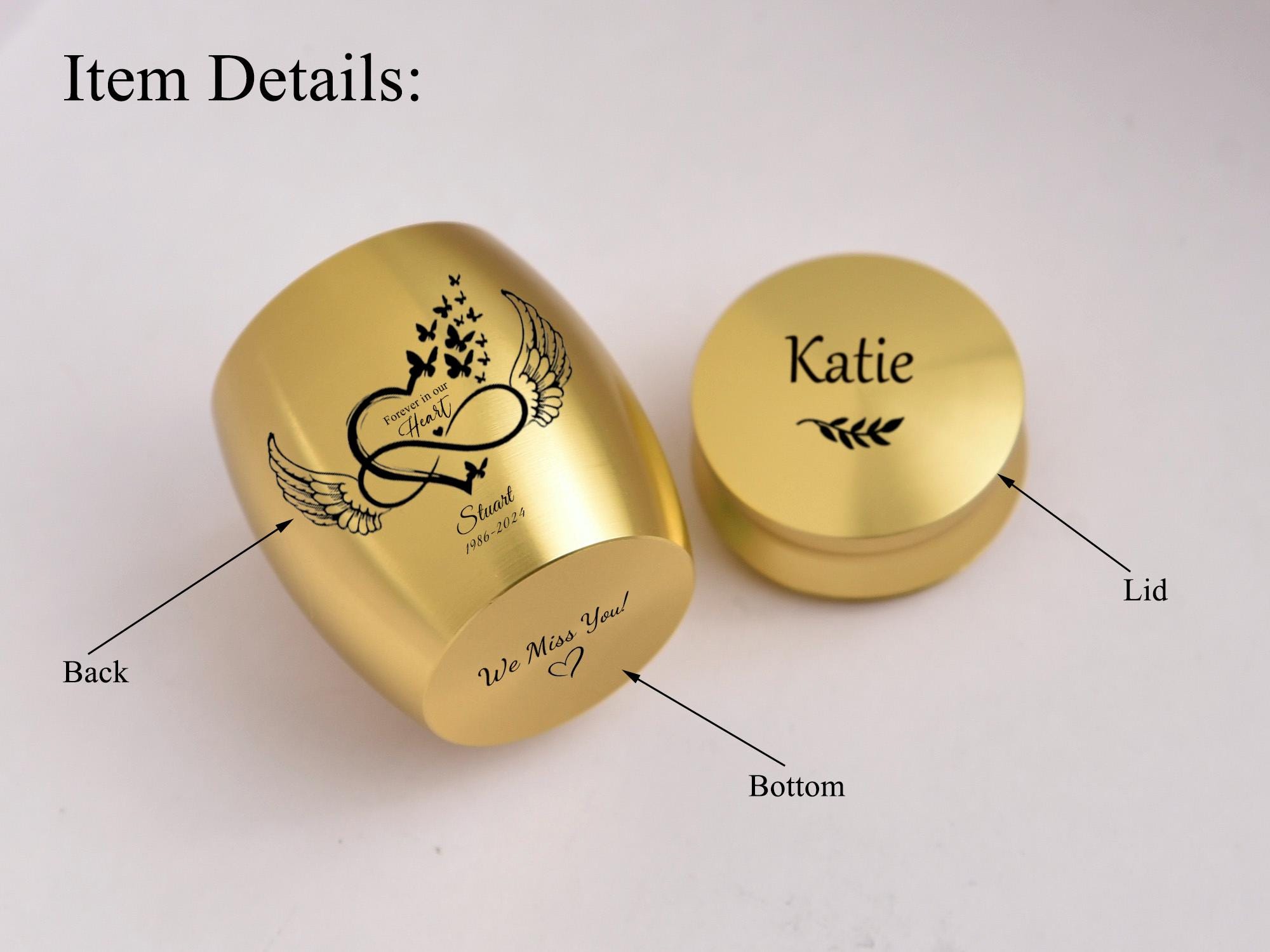 Personalized Mini Urn, Dog Memorial Urn, Custom Ash Keeper, Cremation ...