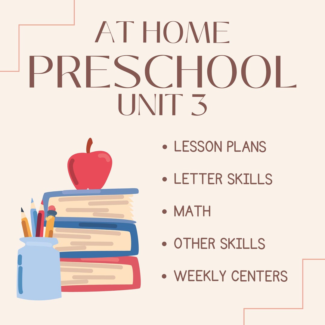 At Home Preschool Unit 3 - Etsy