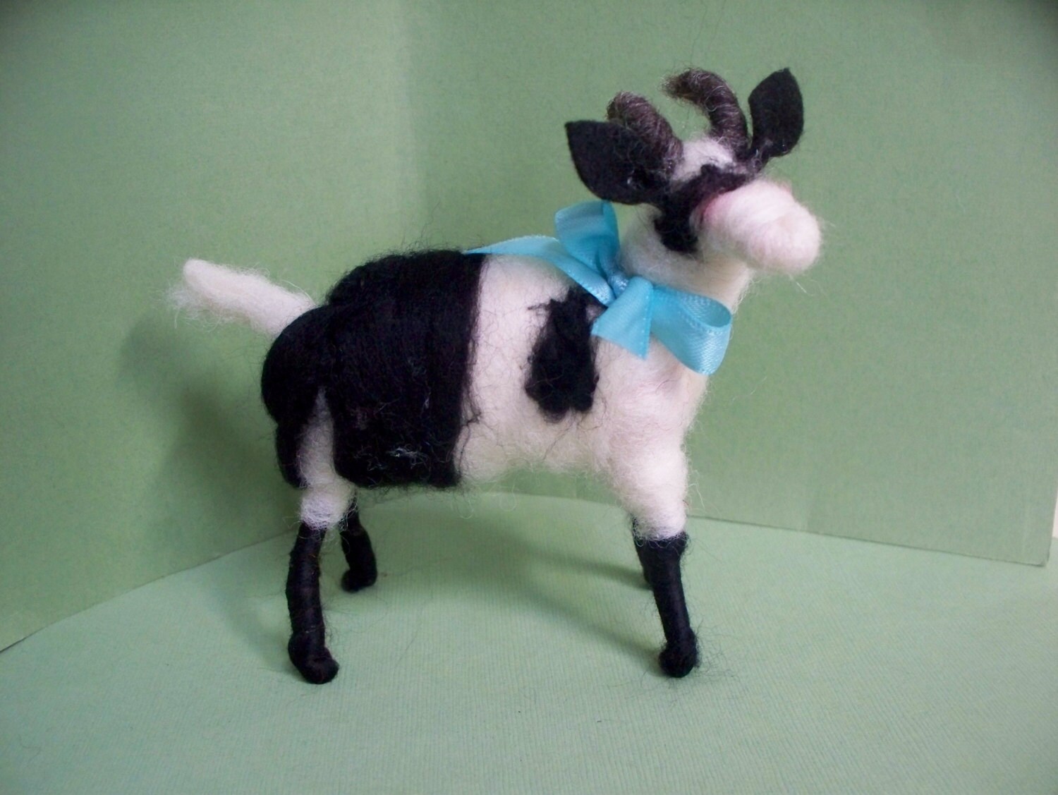 Alpine Felted Wool Goat Ornament/figurine | Etsy