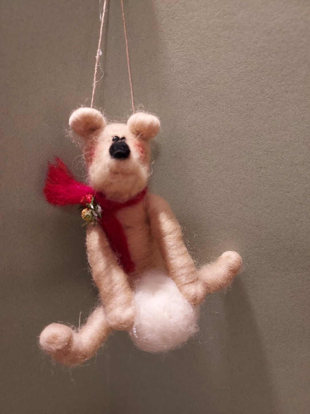 NEW Moochie the Poochie Tan Felted 3 Ornament - Etsy