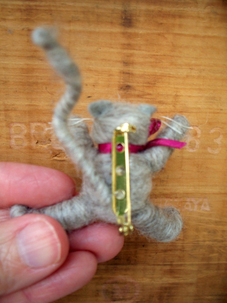 Kitten Pin of Wool Wrap/needle Felted - Etsy