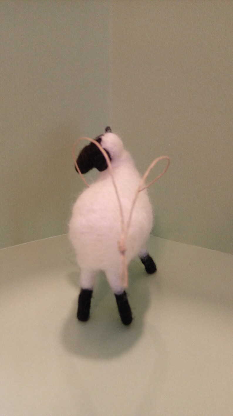 Suffolk Felted Wool Sheep 4" Ornament (price is for 2) - Etsy