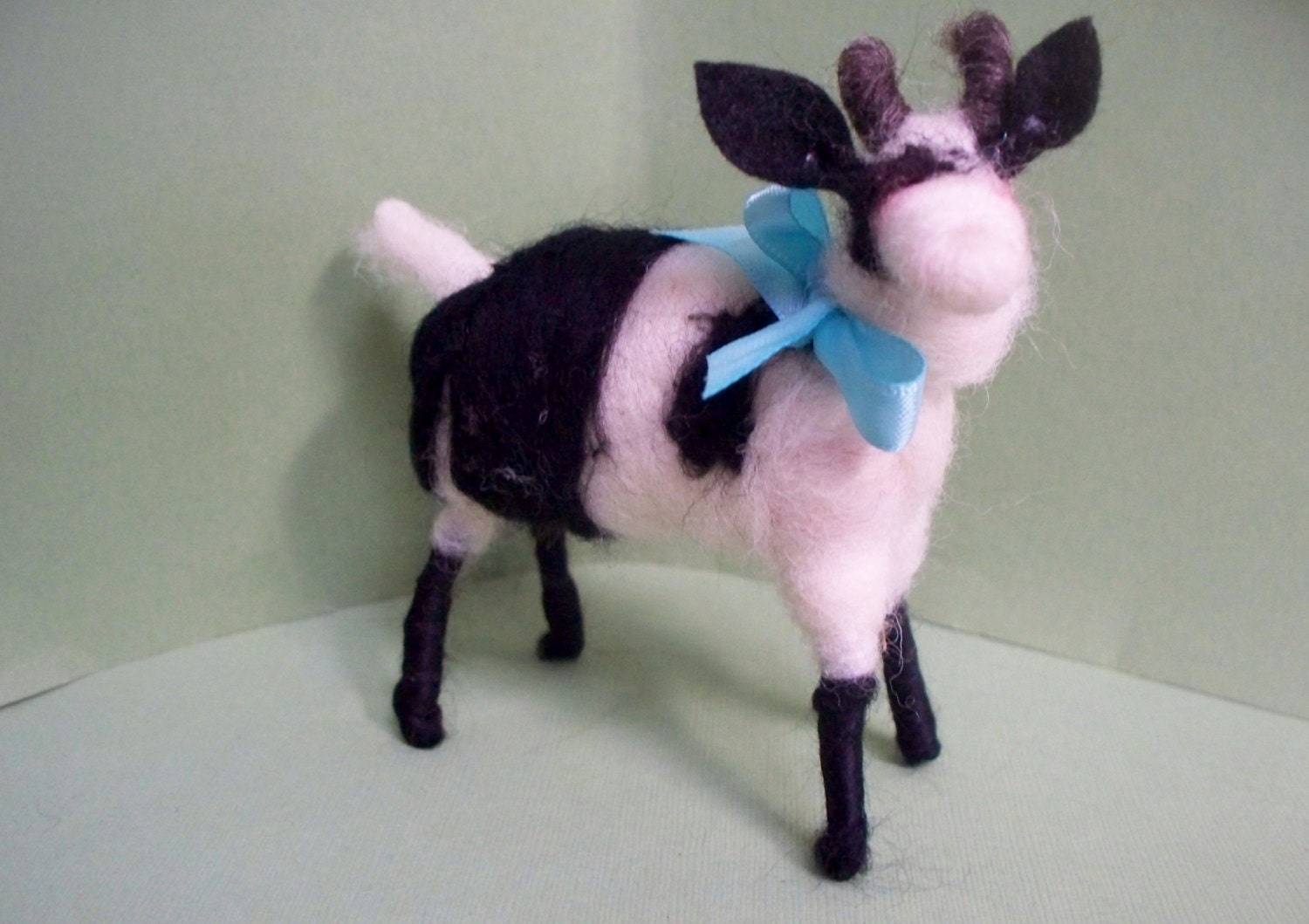 Alpine Felted Wool Goat Ornament/figurine | Etsy