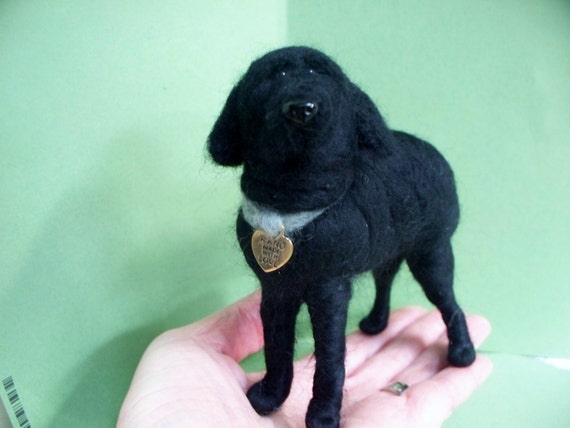 Black Lab Mix Custom Felted Wool Sculpture - Etsy