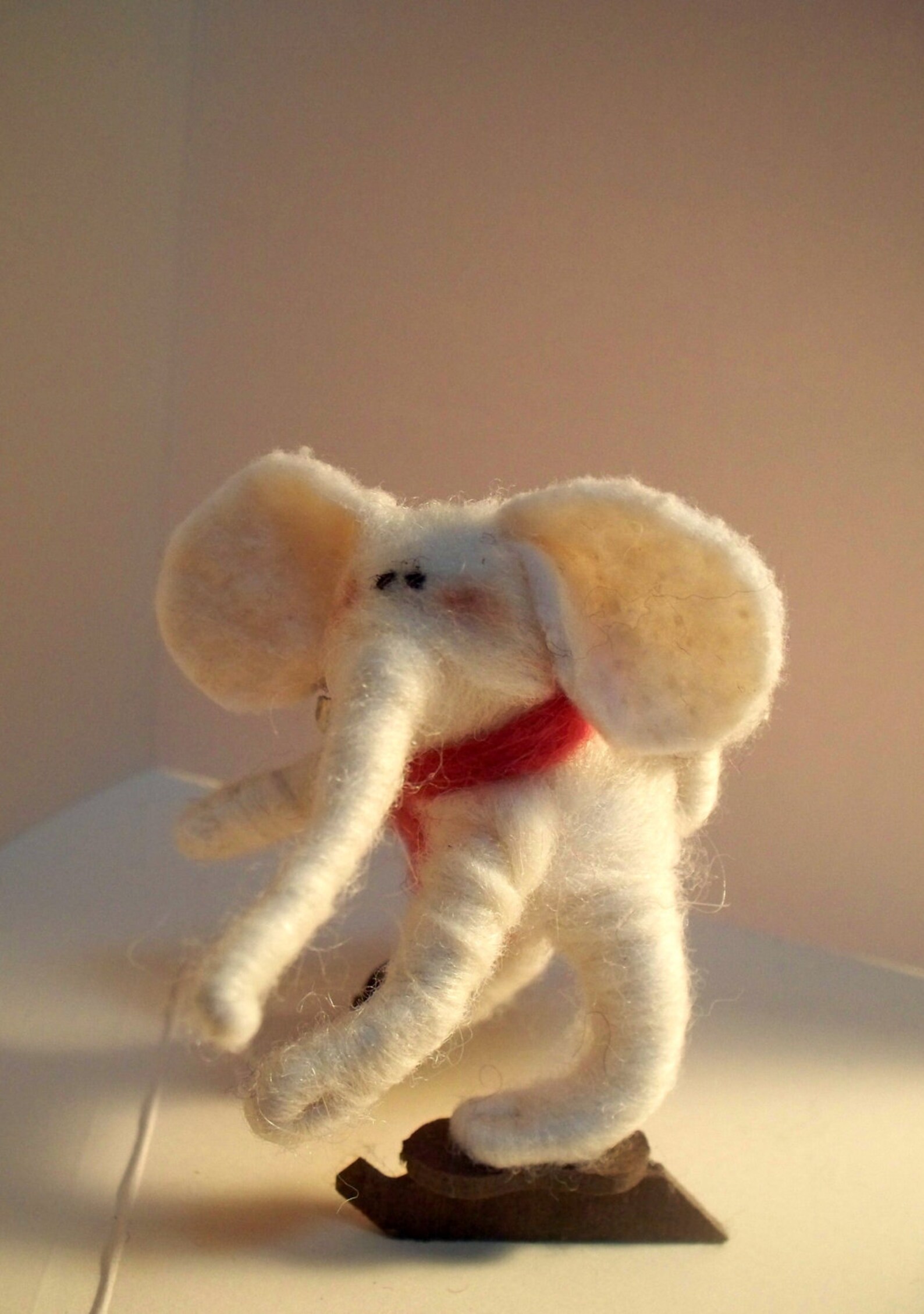 Elephant on Skates Needle Felted Wool Ornament | Etsy