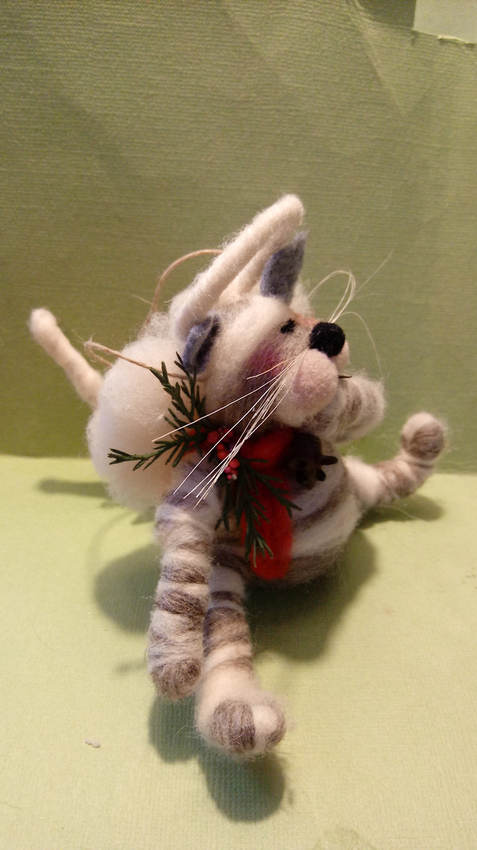 Purrfect Angel Felted Wool Ornament - Etsy