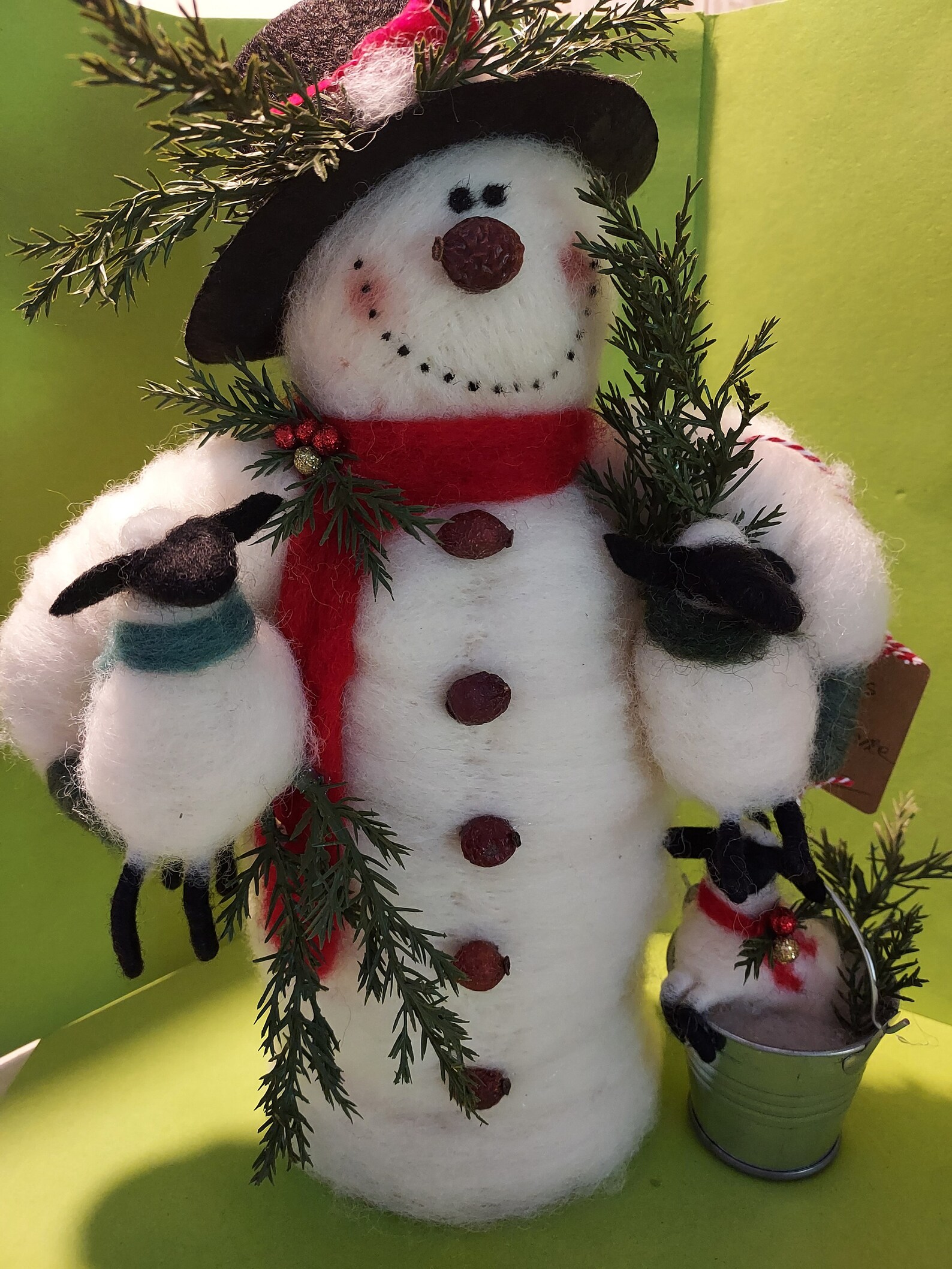 NEW - Ewe's A Handsome Snowman 11" Felted Snowman - Etsy
