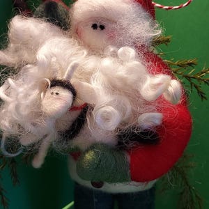 Santa Got My Goat 7" Wool Felted Figurine/ornament - Etsy