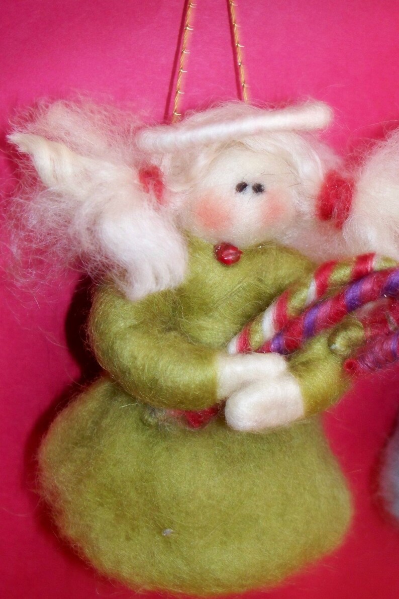 Felted Wool Christmas Angel Ornament - Etsy