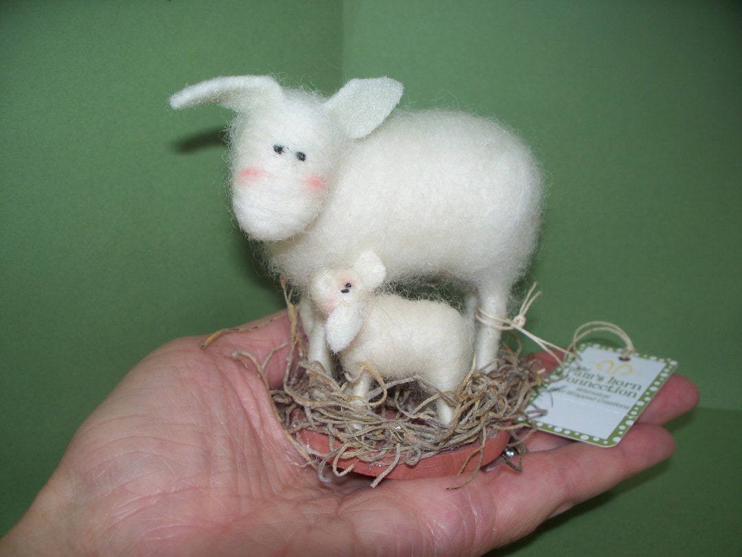 Love Ewe Mom Wool Felted Sheep and Lamb Figurine - Etsy