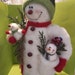 NEW Snow Mama and Her Snow Babies 13 Felted Wool Snowman - Etsy