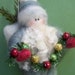 Mini Father Christmas With Garland Felted Wool Ornament - Etsy