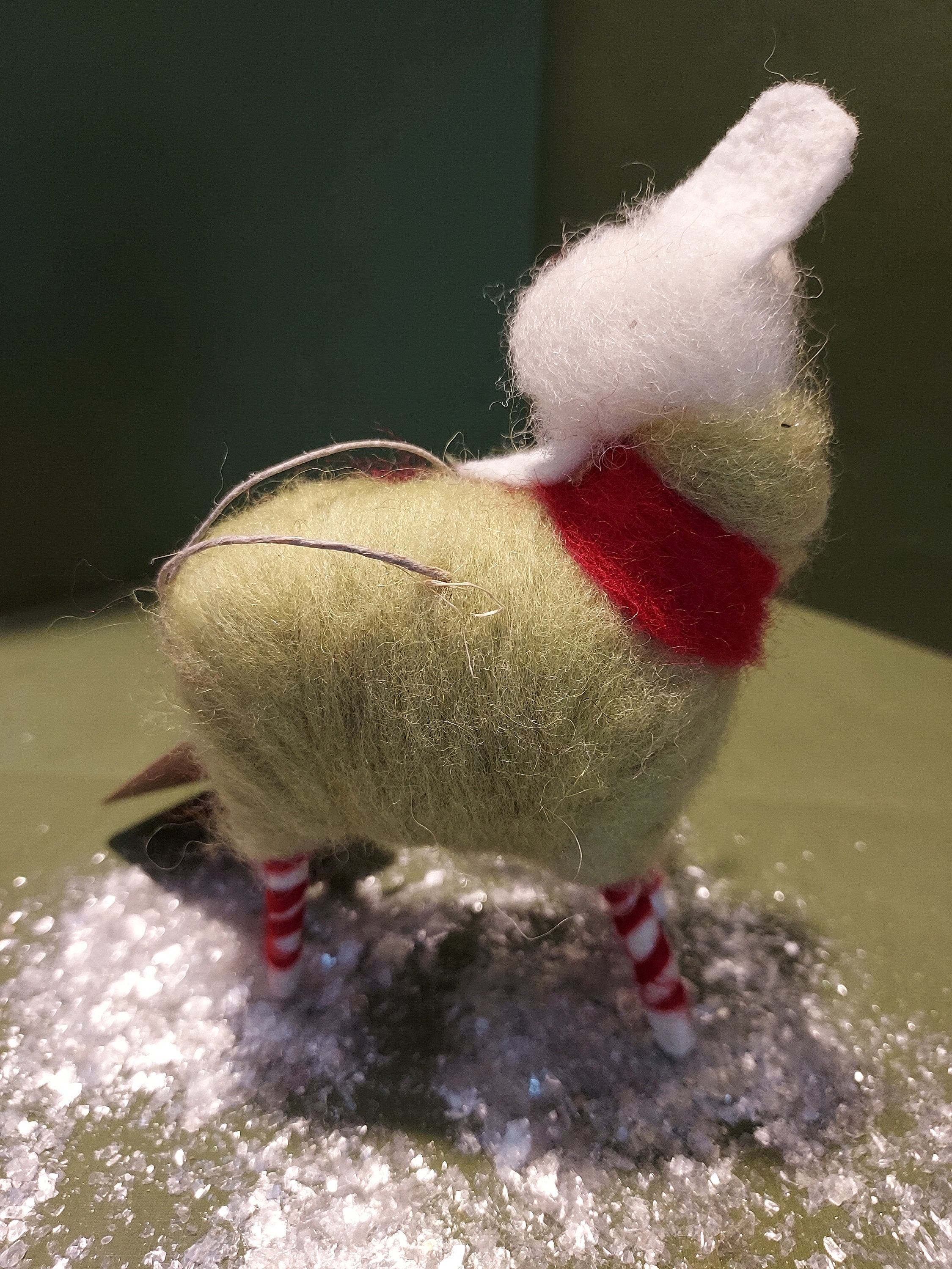 Christmas Sheep Felted Wool Ornament - Etsy
