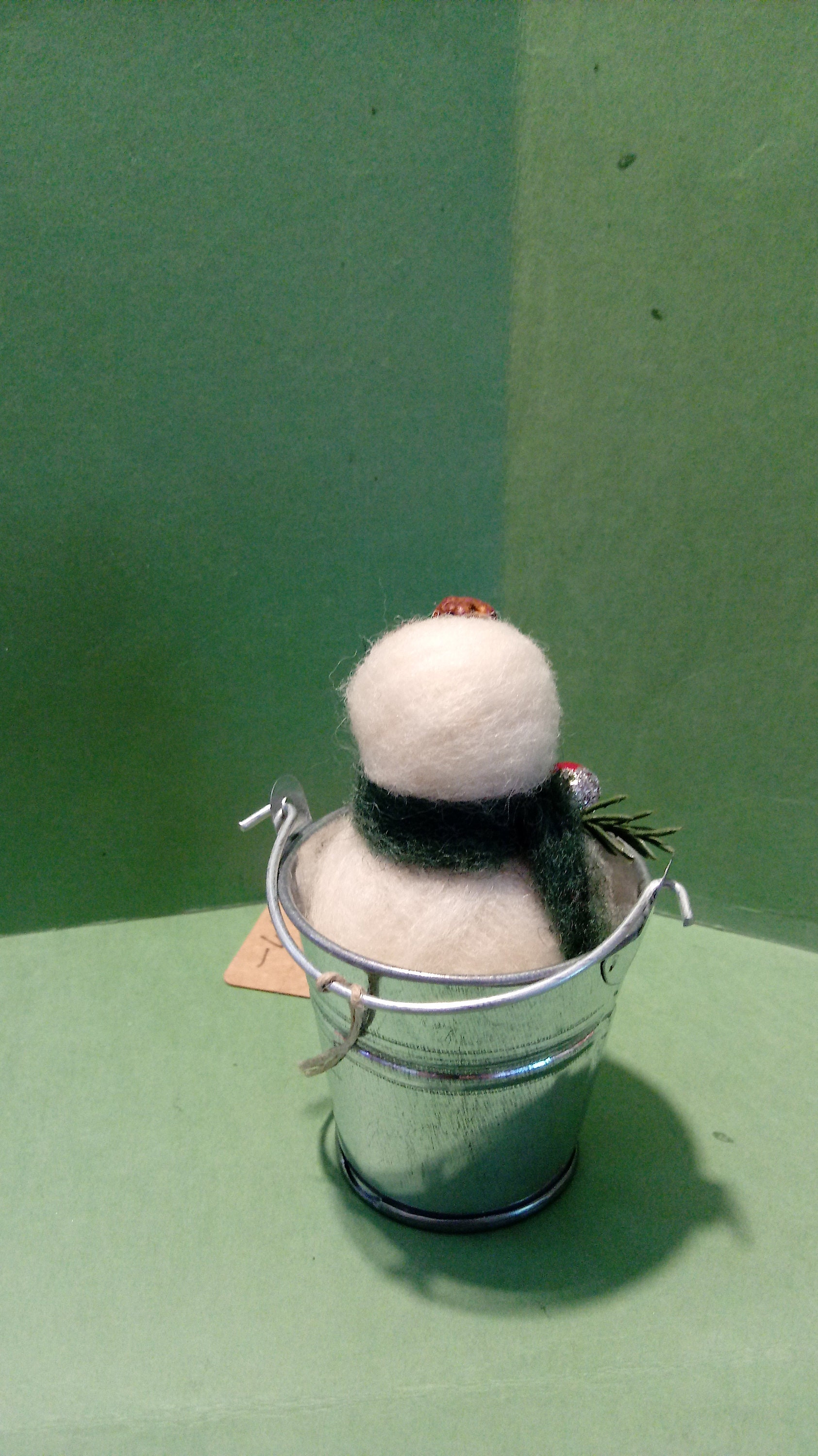 Snowman in a Bucket 4 Wool Felted Ornament | Etsy