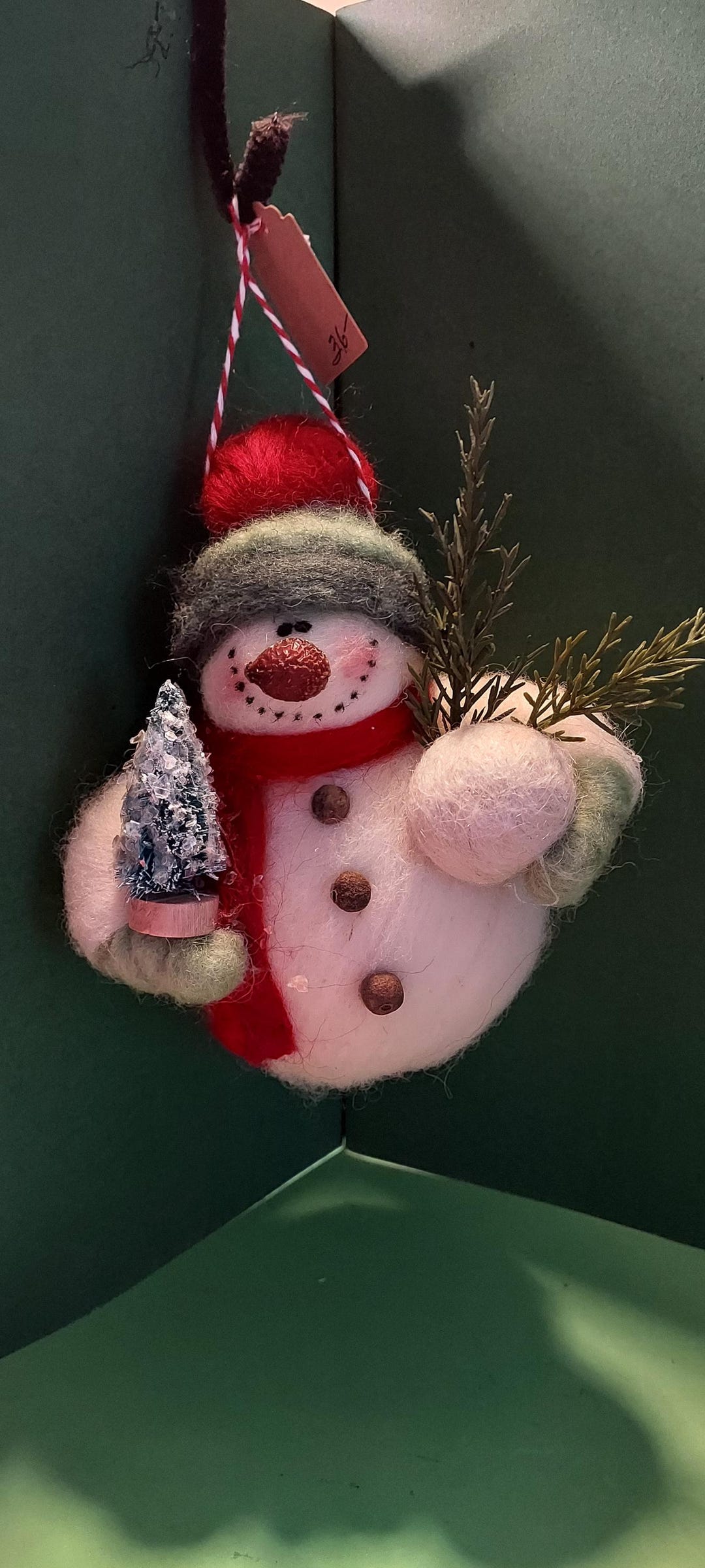 Roly Poly Felted 5" Wool Snowman Ornament - Etsy