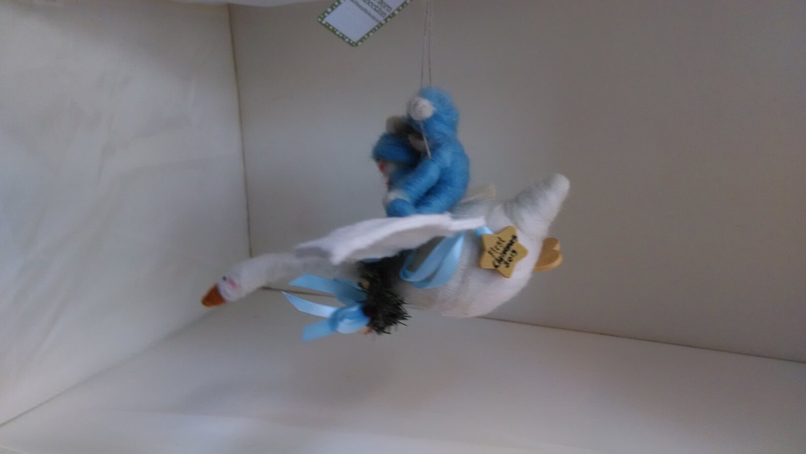 Twin Babys' First Christmas Felted Wool Goose Ornament - Etsy