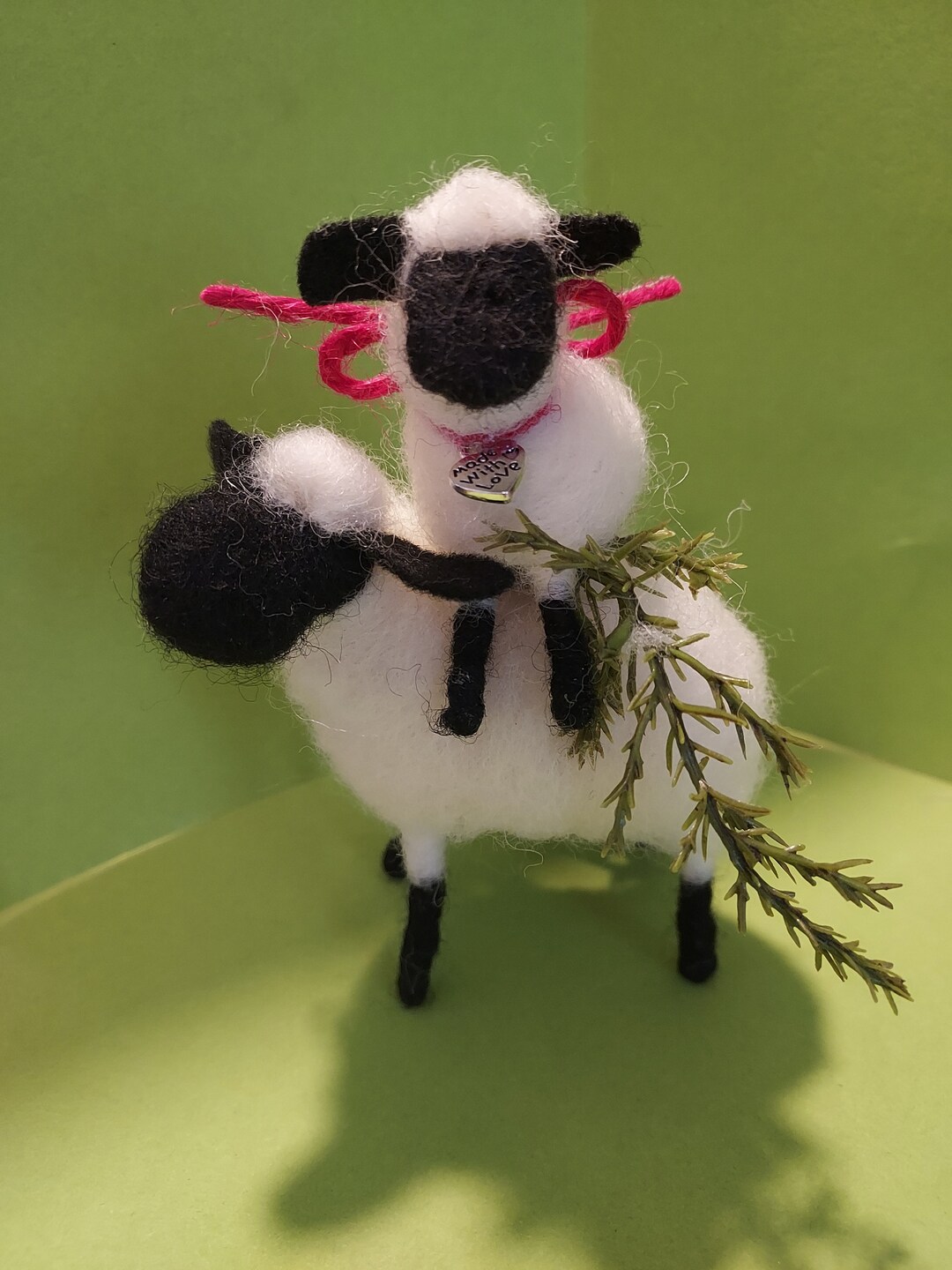 Ewe and Me Together Felted Sheep Ornament - Etsy