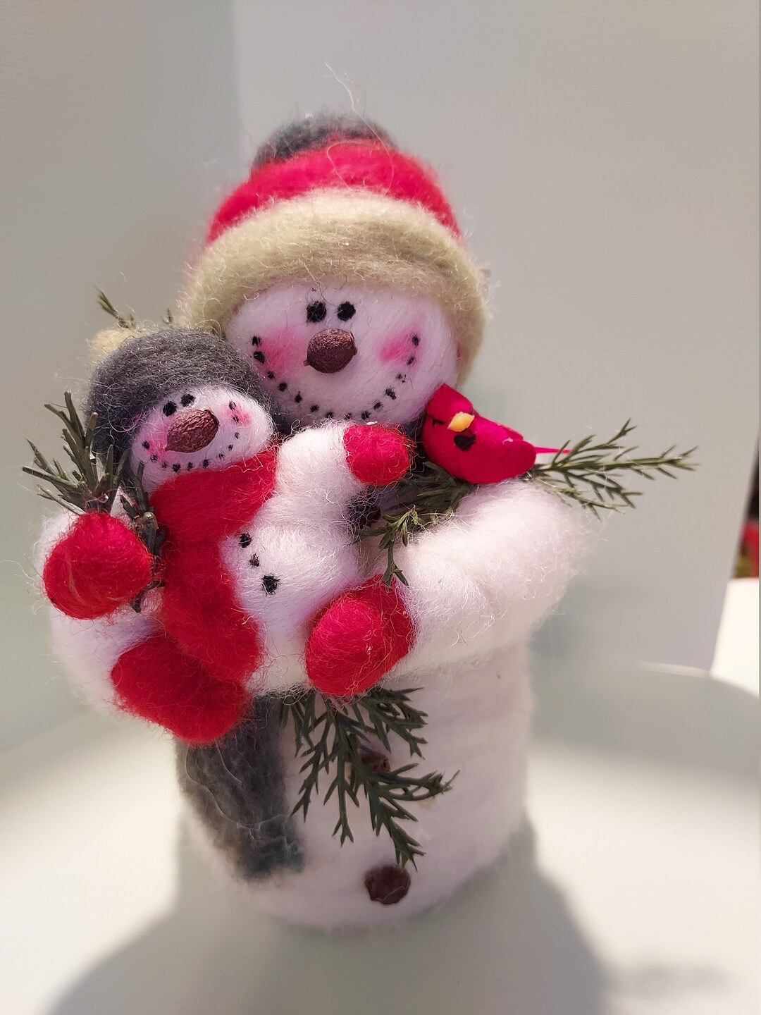 Love You Snow 7" Felted Wool Ornament...please Check Shipping Wait - Etsy
