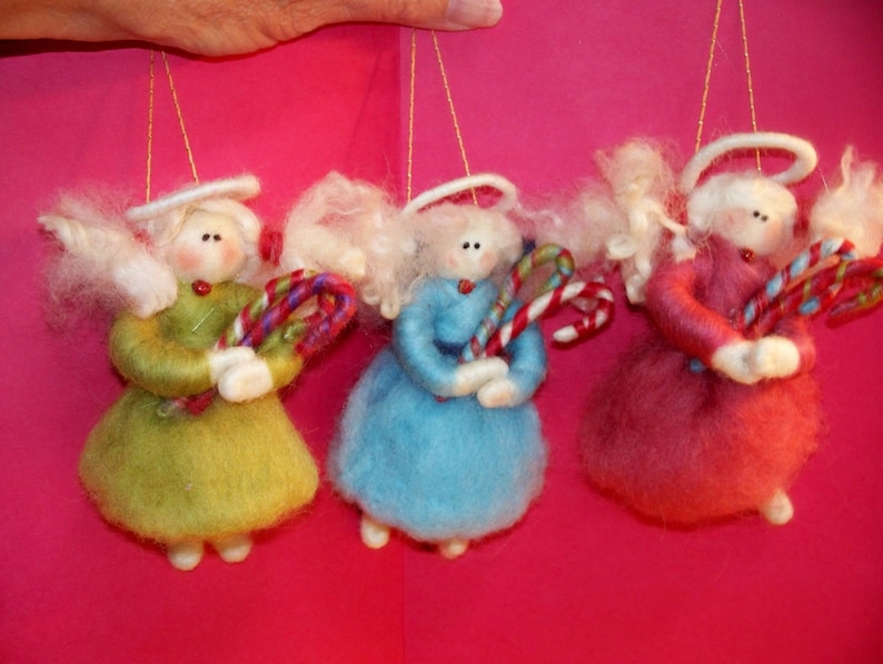 Felted Wool Christmas Angel Ornament - Etsy