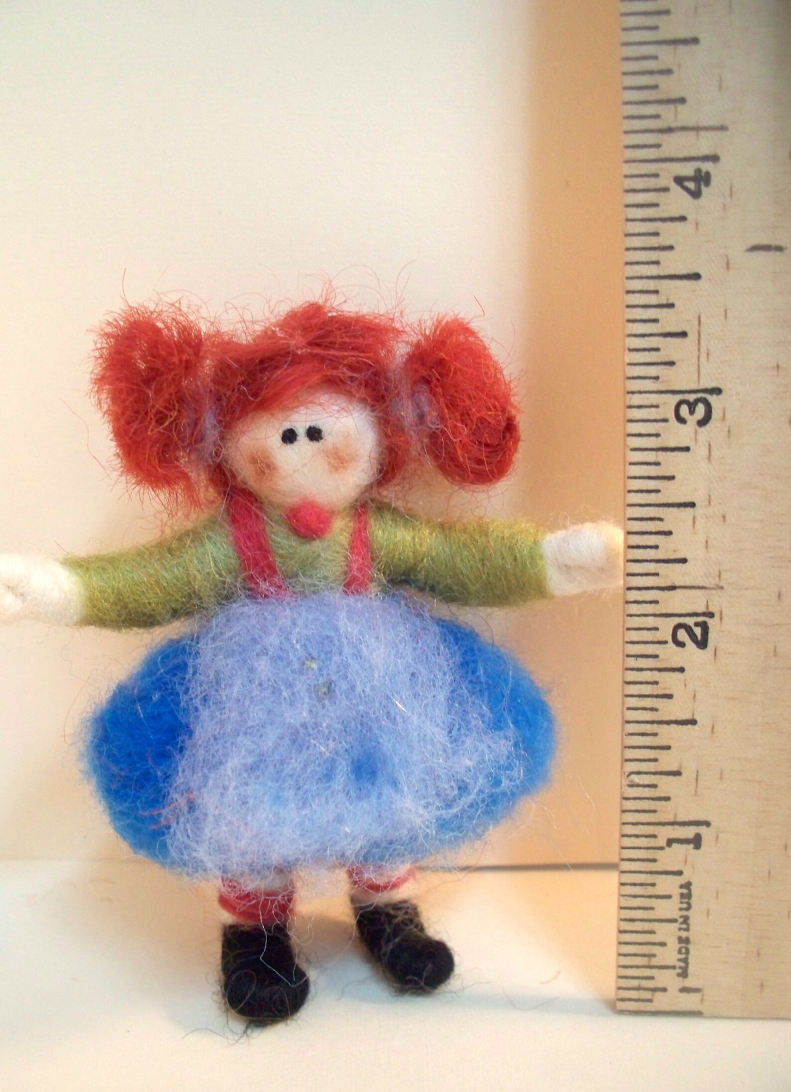 Miniature Raggedy Ann Wool Wrapped/needle Felted - Etsy