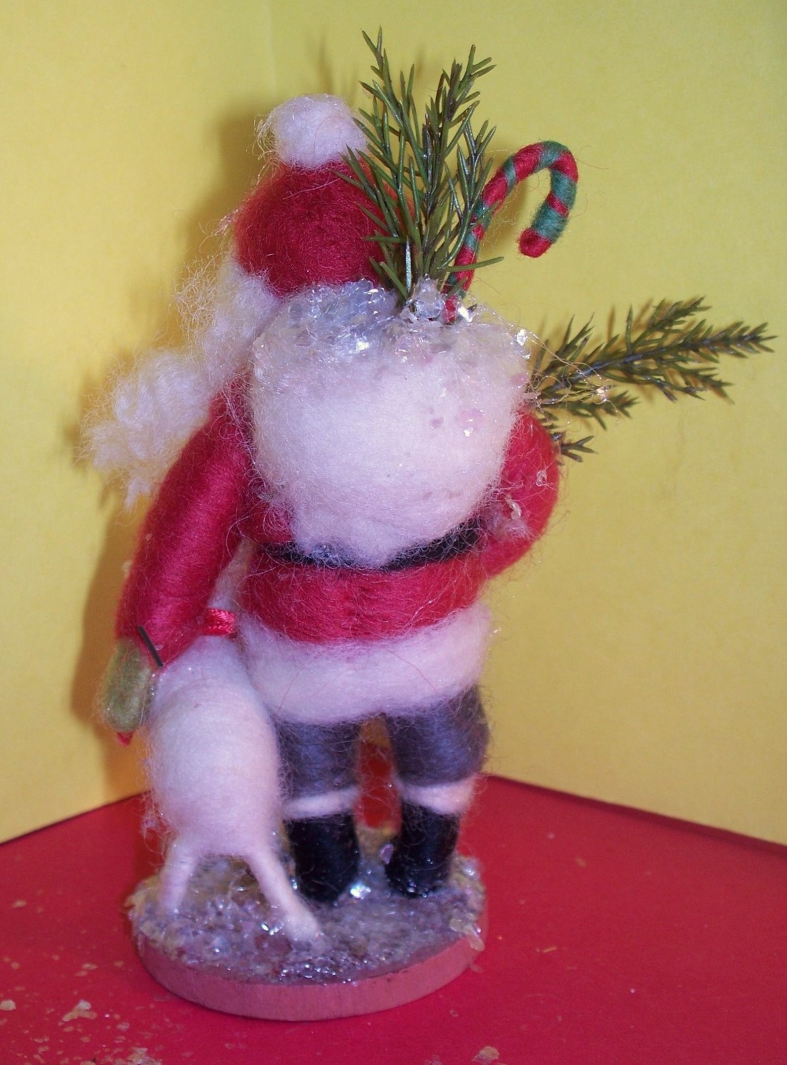 Mini Country Santa 4 Felted Wool Ornament - Etsy