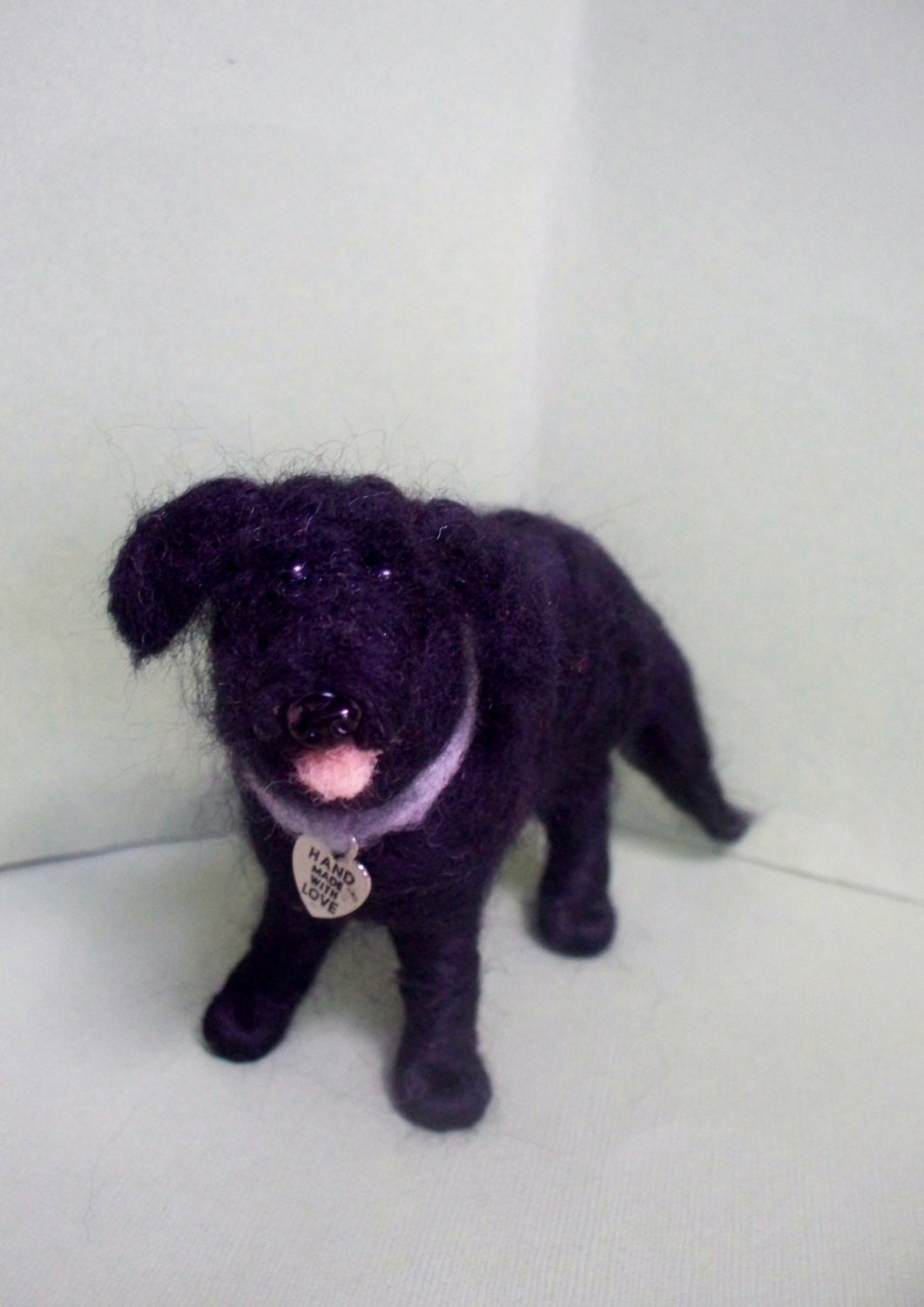Black Labrador Felted Wool Dog Ornament - Etsy