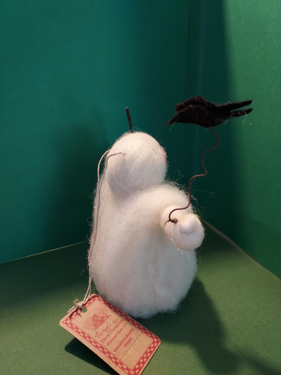 Mini Ghost Wool Wrapped and Needle Felted Decoration - Etsy