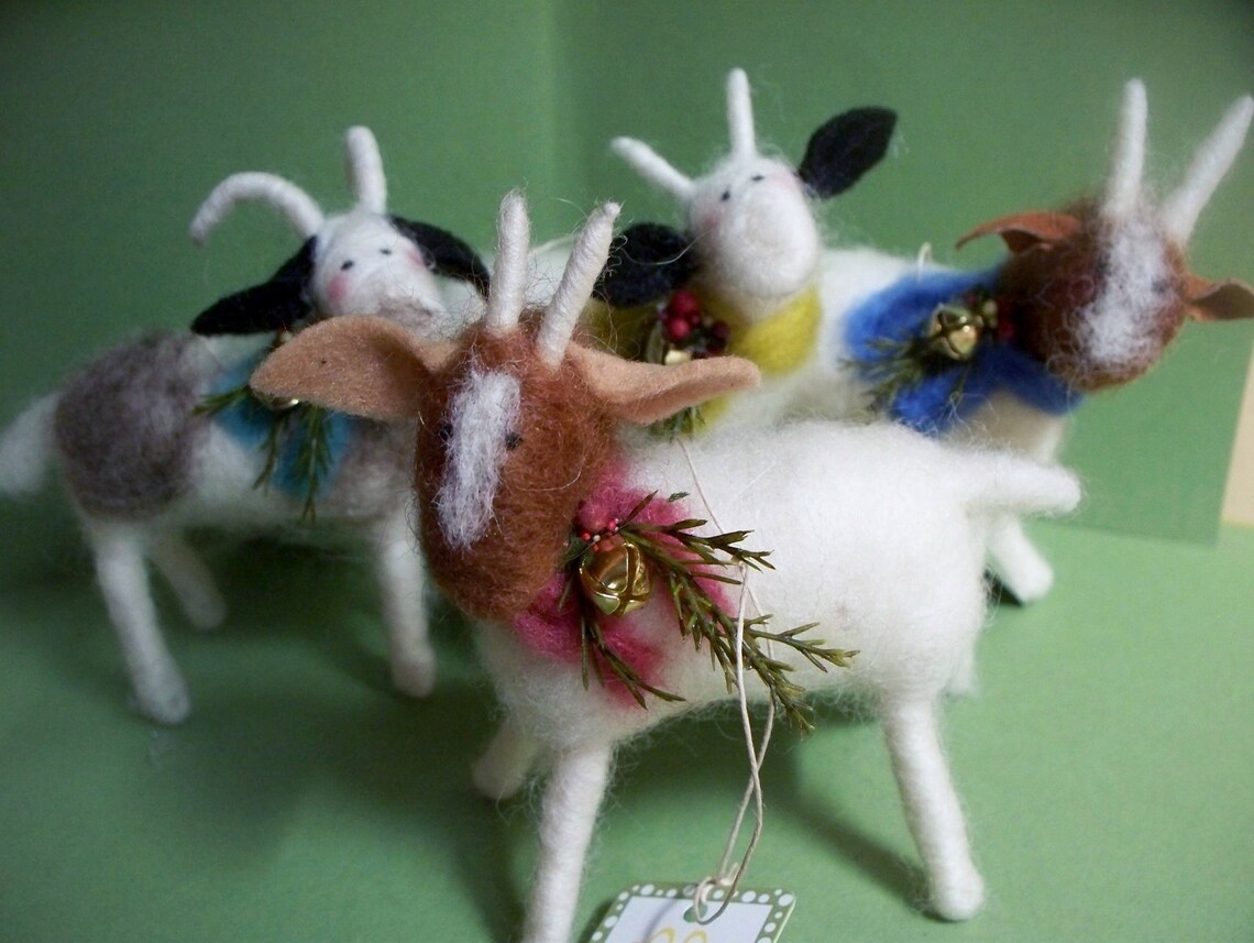 Mommy Goat Felted Wool Ornament - Etsy