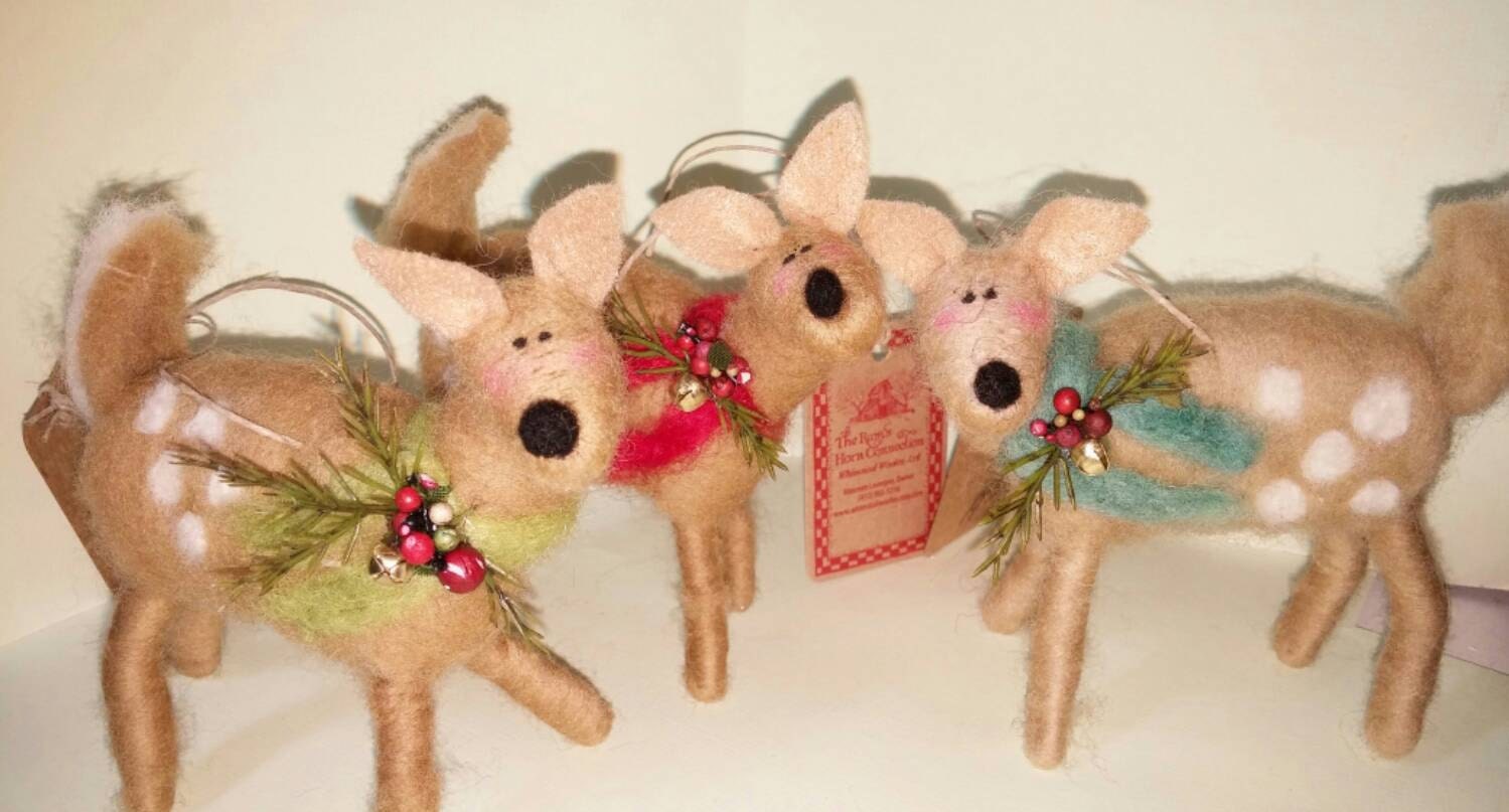Fawn Wool Ornament - Etsy