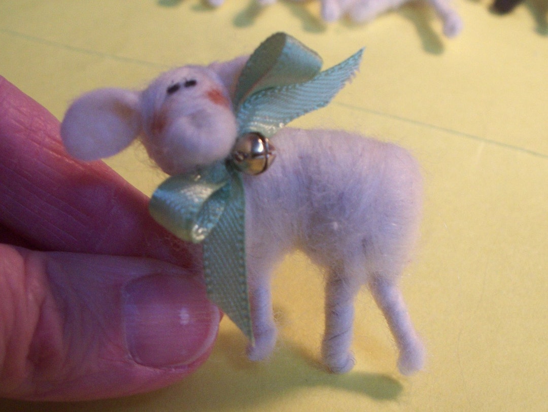Lamb of Felted Wool Pin - Etsy
