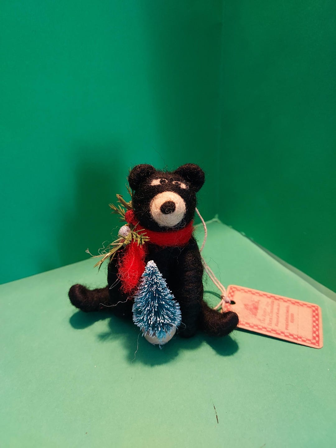 NEW - Little Bear Tree 3" Felted Wool Christmas Ornament - Etsy