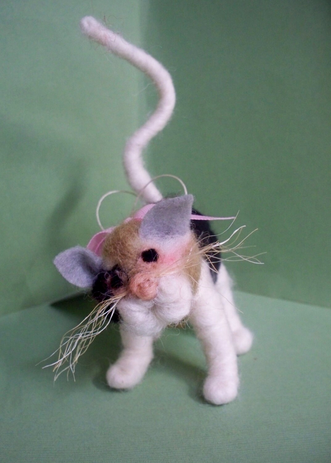 Petunia Cat Felted Wool Ornament | Etsy