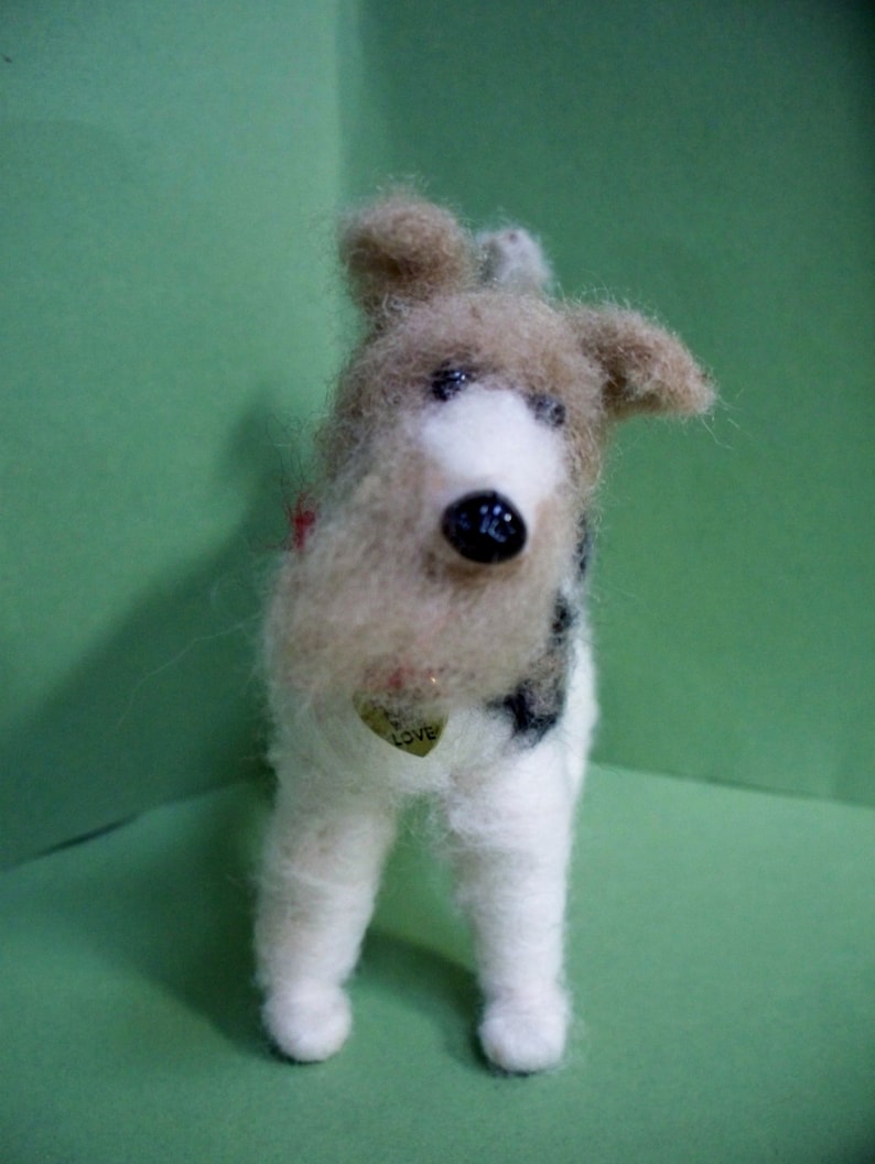 Wire Haired Fox Terrier Felted Dog Ornament - Etsy