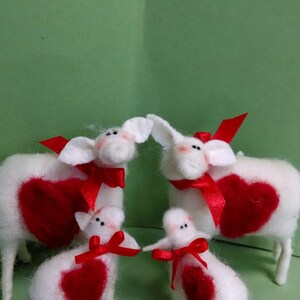 I Love Ewe Ewes Family of Felted Wool Sheep and Lambs - Etsy