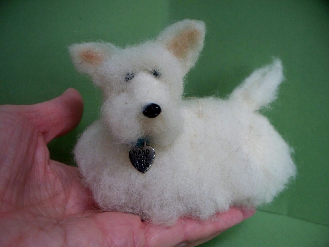 Scottie Dog Felted Wool Ornament | Etsy