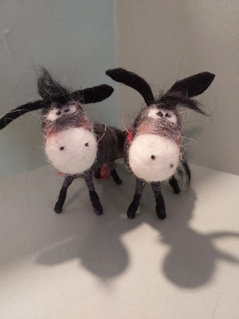Wonky Donkey Felted Ornament/figurine - Etsy