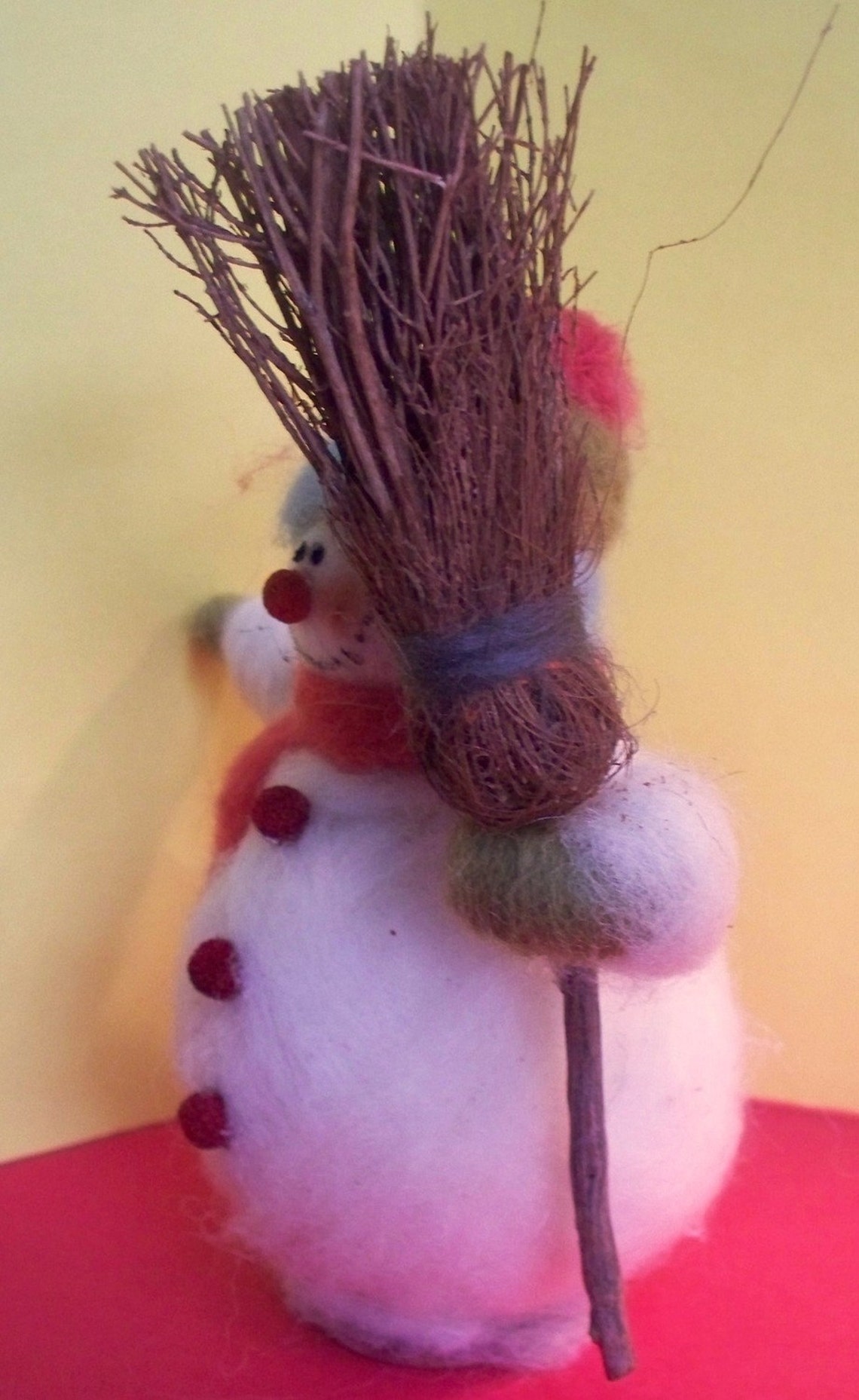 Roly Poly Wool Snowman Ornament or Figurine - Etsy