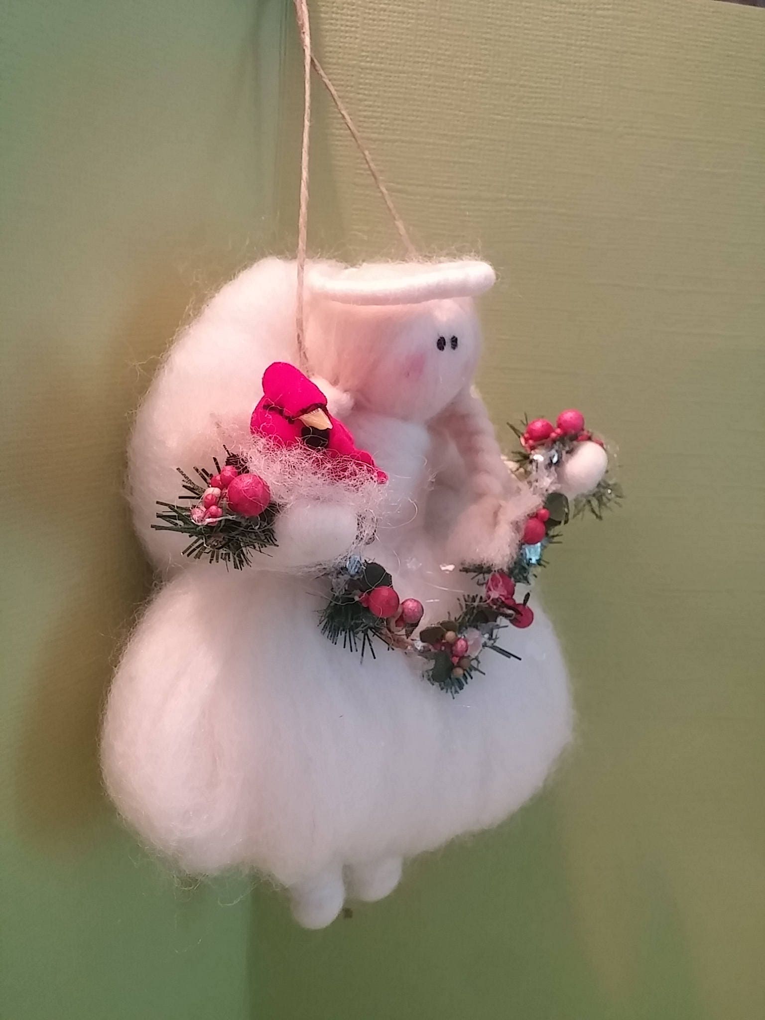 Whimsical Felted Wool 5 Garland Angel | Etsy