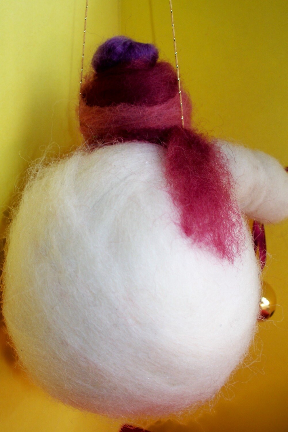 Wool Snowman With Bell and Snowball Ornament - Etsy