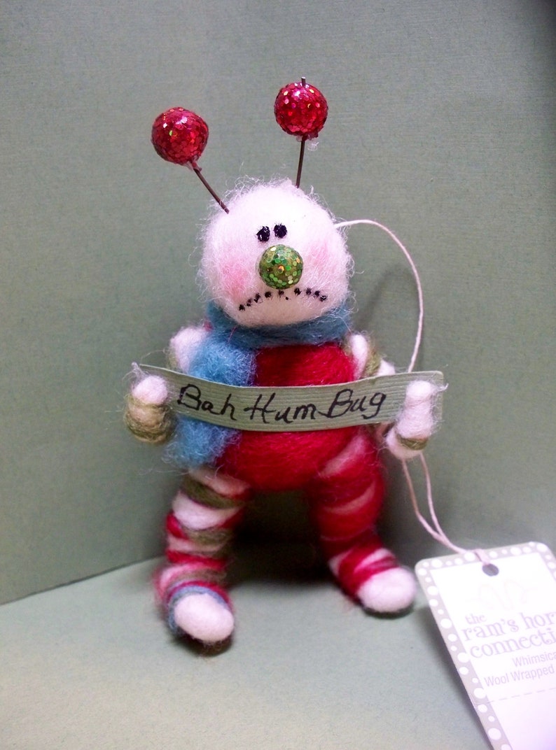 Bah Hum Bug Felted Wool Ornament...made to Order... Please - Etsy