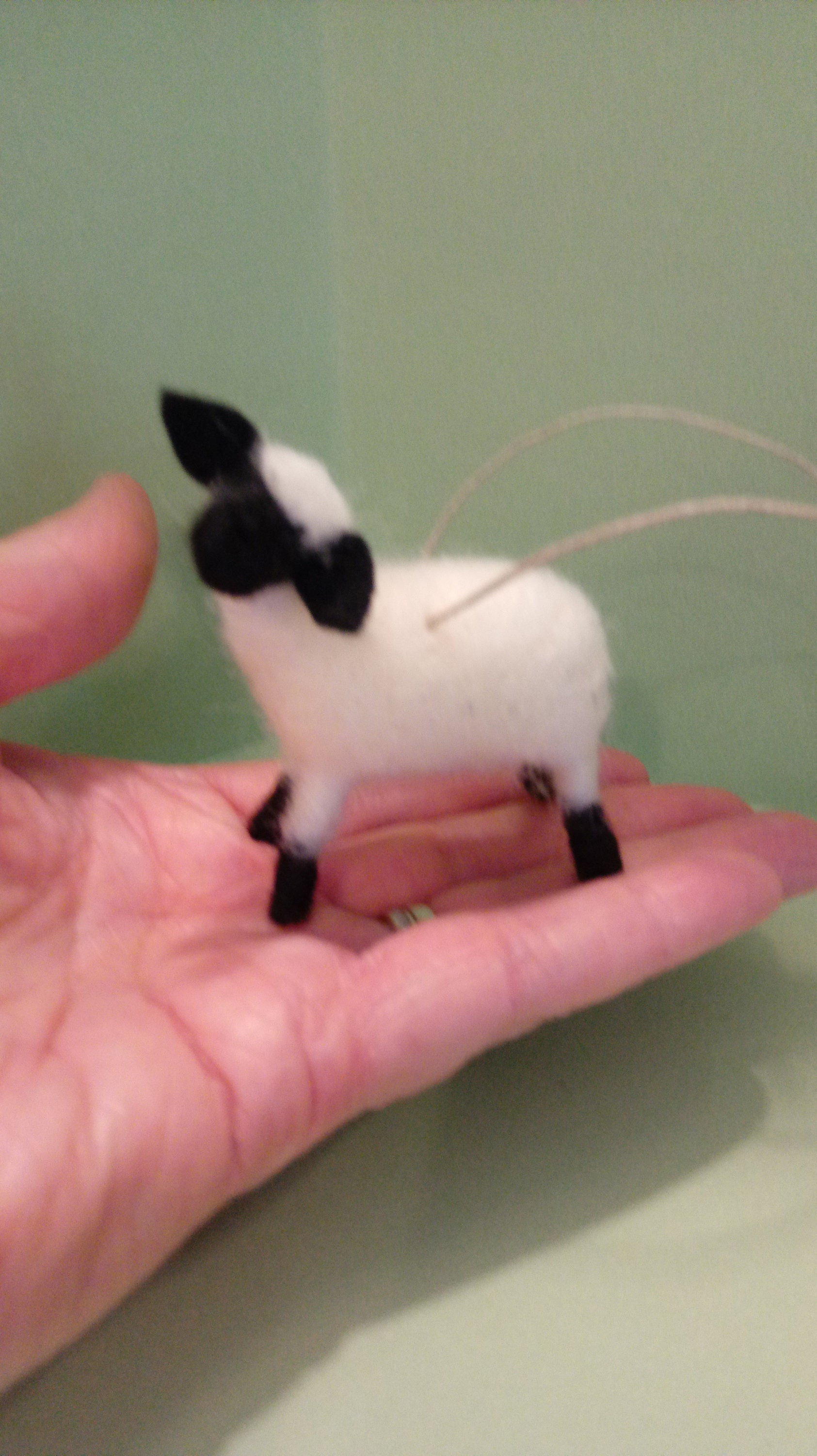 TWO 2 Lamb Felted Wire and Wool Ornament | Etsy
