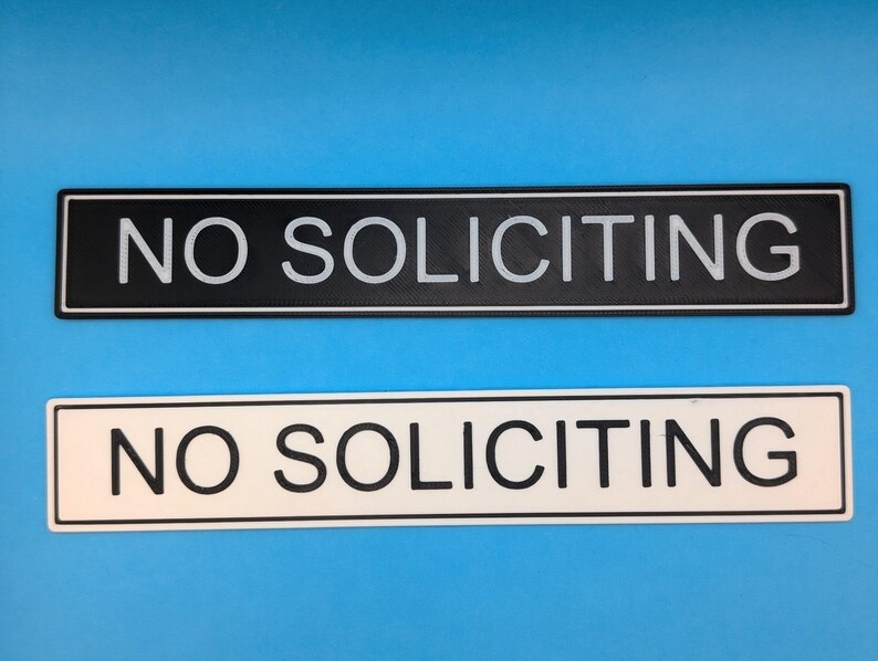 3D Printed No Solicitation Sign - Etsy