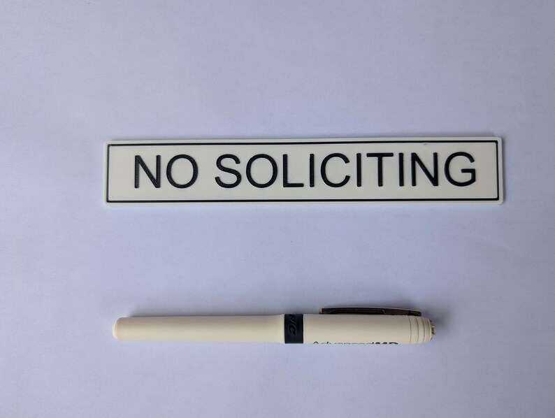 3D Printed No Solicitation Sign - Etsy