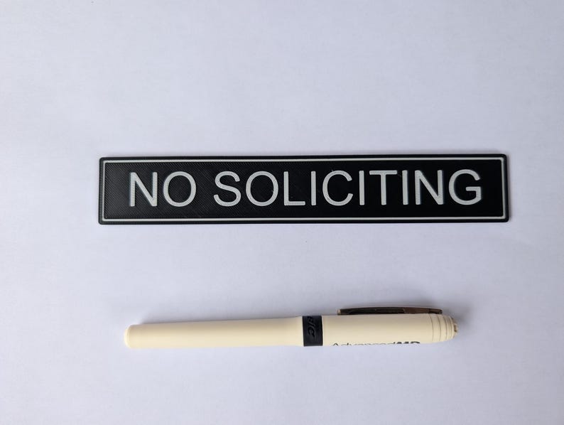 3D Printed No Solicitation Sign - Etsy