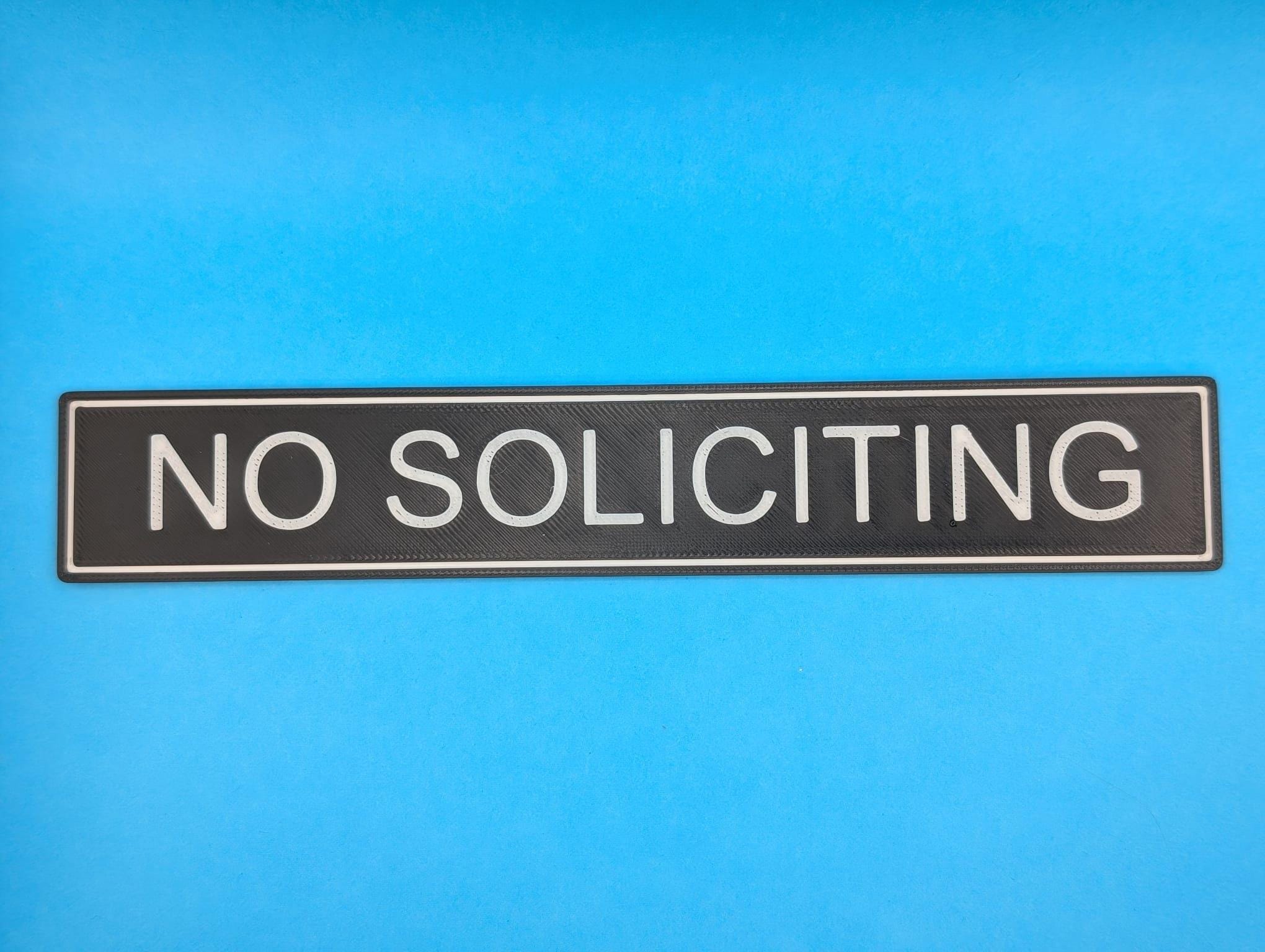 3D Printed No Solicitation Sign - Etsy