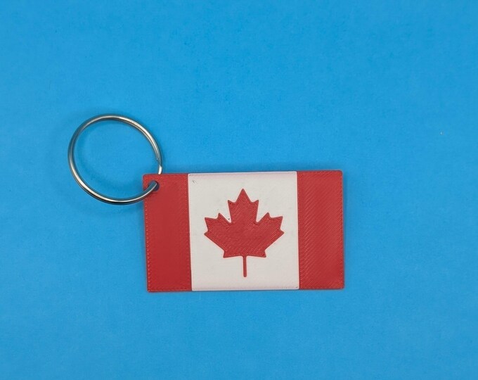 Canadian Flag Inspired Maple Leaf Leather Keychain - Etsy Canada